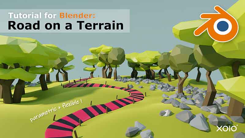 Road on a Terrain - Blender Tutorial | XOIO